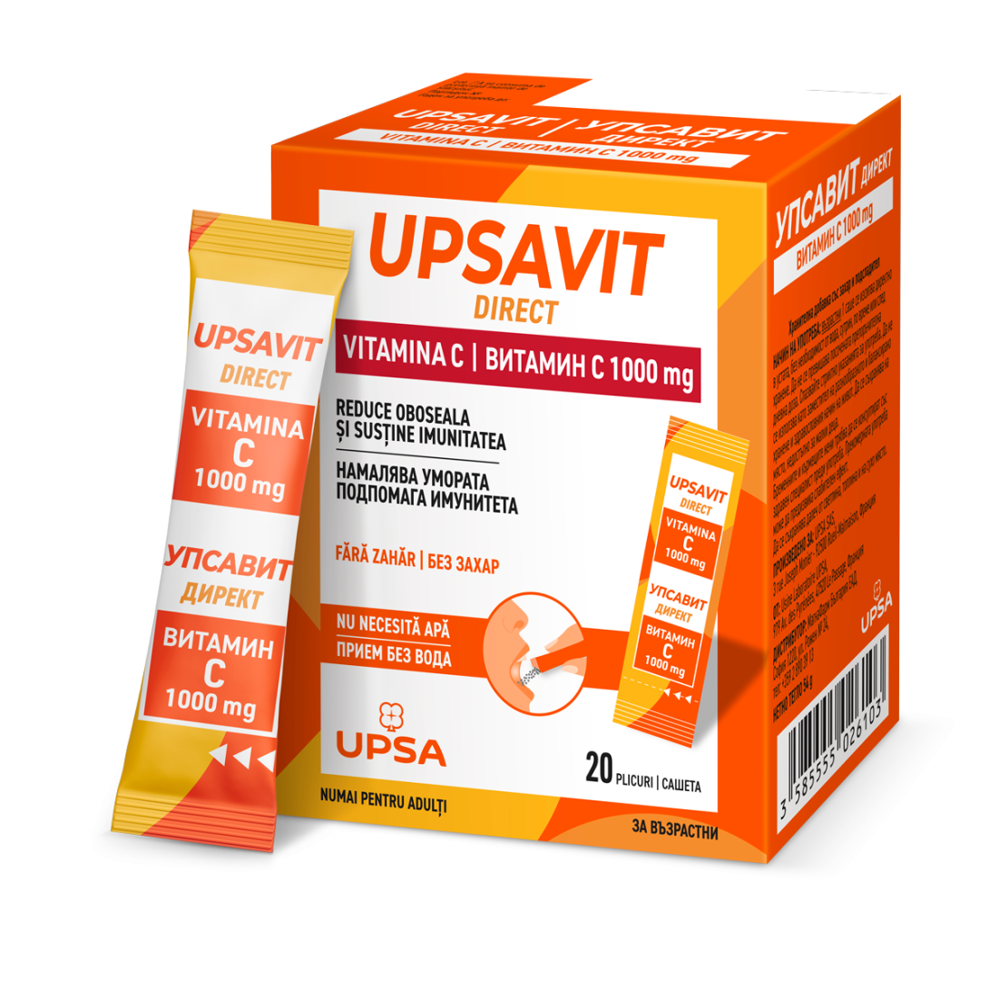 Upsavit Direct Vit. C 1000mg x 20 plicuri orodispersabile