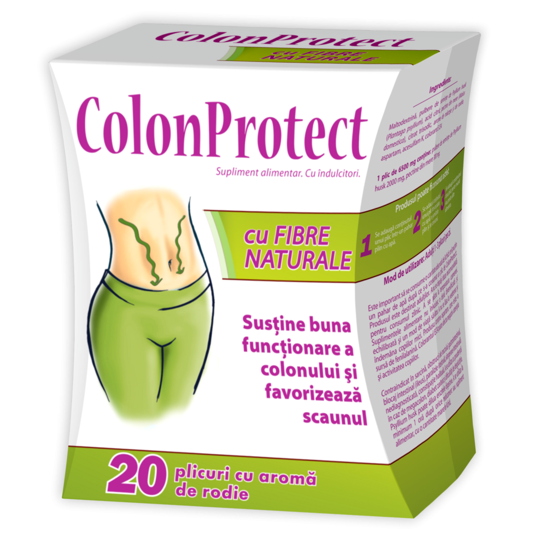 Colon Protect x 20 plicuri - supliment pentru tranzit intestinal