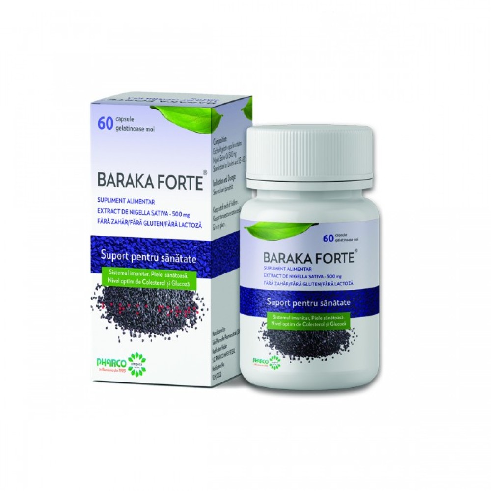 Baraka Forte 60 capsule gelatinoase moi – supliment chimen negru