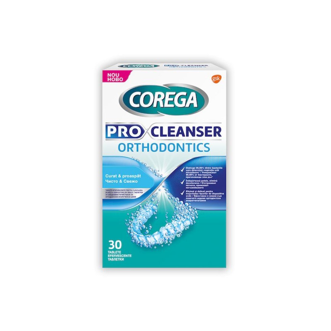 Corega pro cleanser orthodontics x 30 tablete