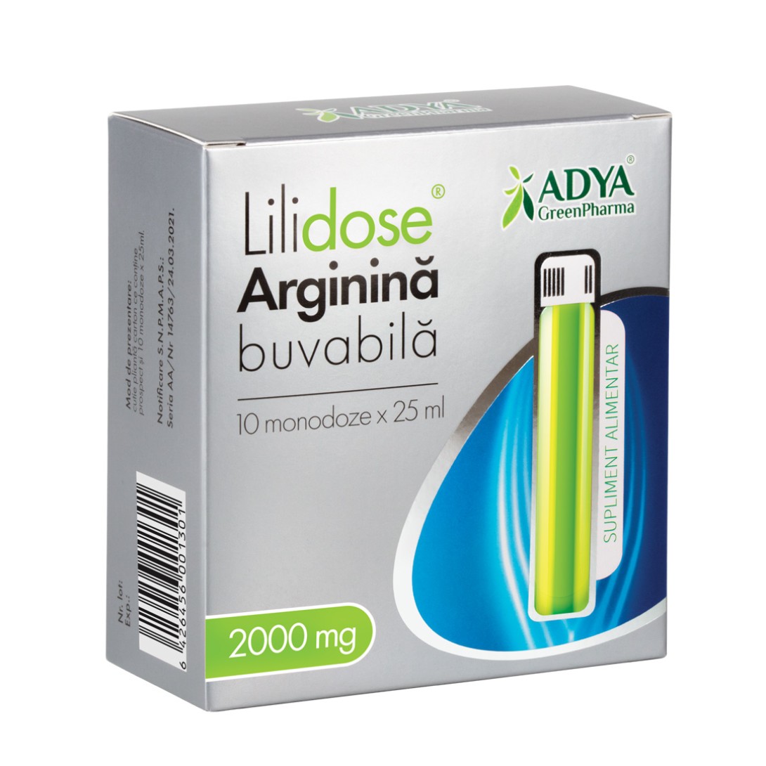Lilidose Arginina 2g buvabila x 10 | Supliment energie