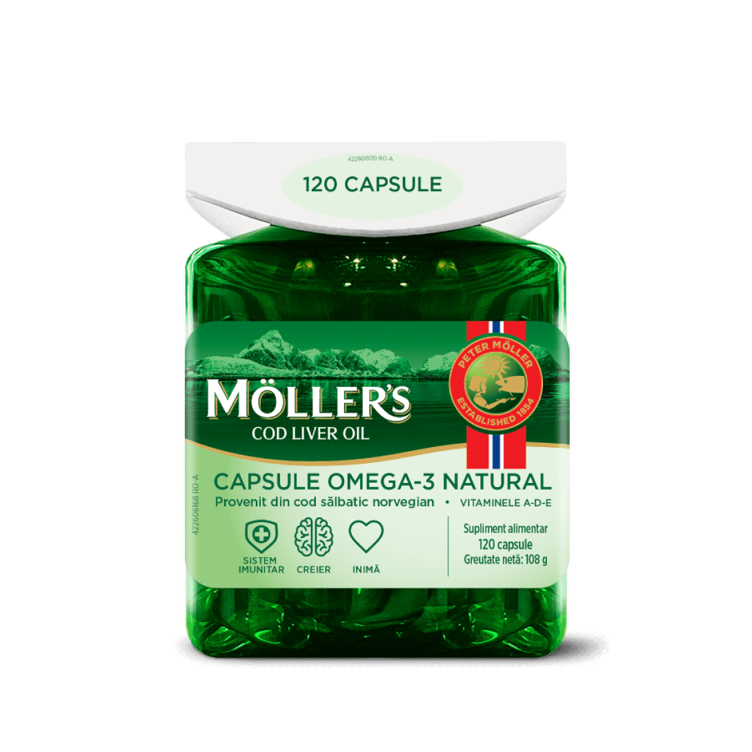 Moller's Omega 3 Cod liver oil x 120 capsule
