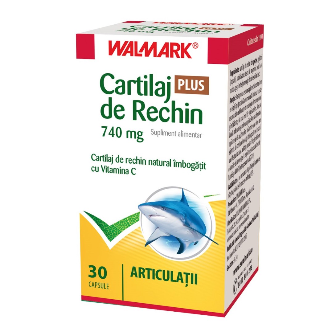 Cartilaj de rechin Plus 740 mg 30 capsule - articulatii